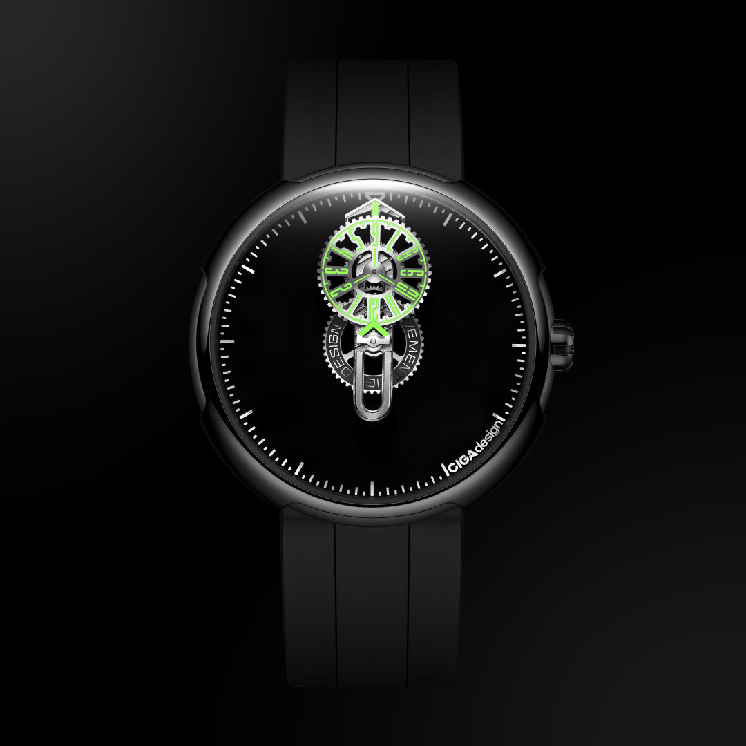 Automatic Wandering Hour Watch · Time Cipher – CIGA design