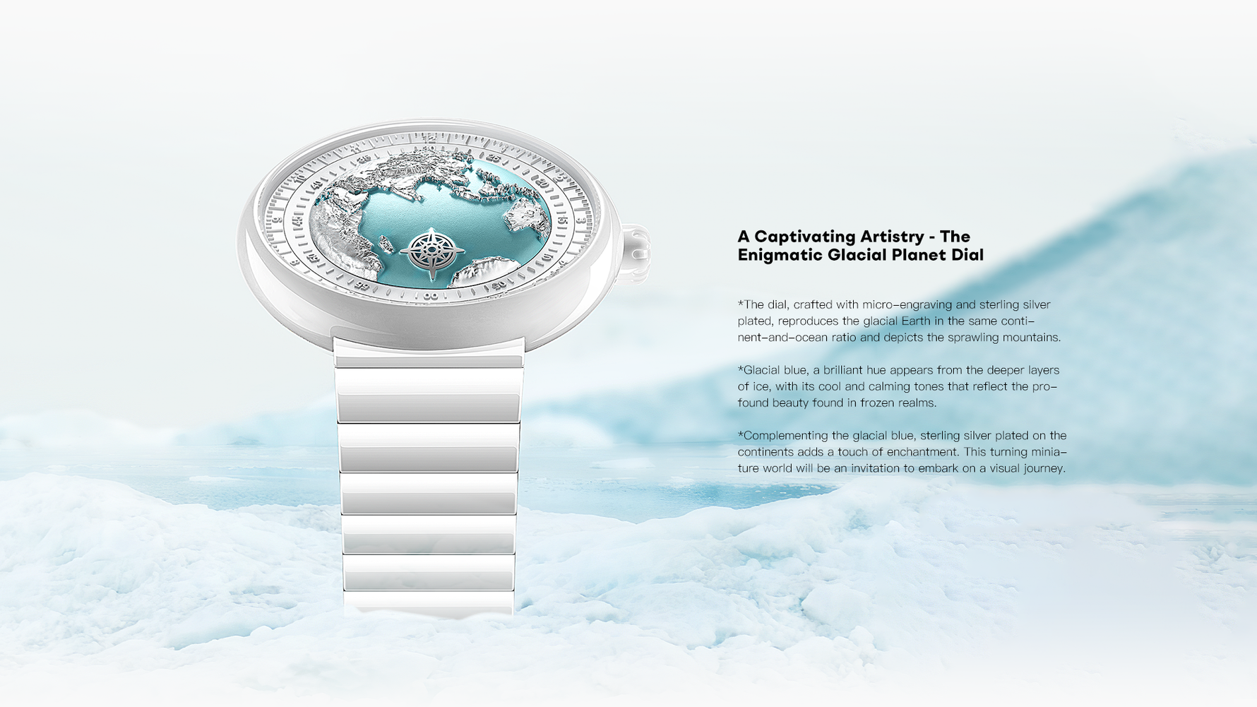 CIGA design MECHANICAL WATCH BLUE PLANET · ICE AGE