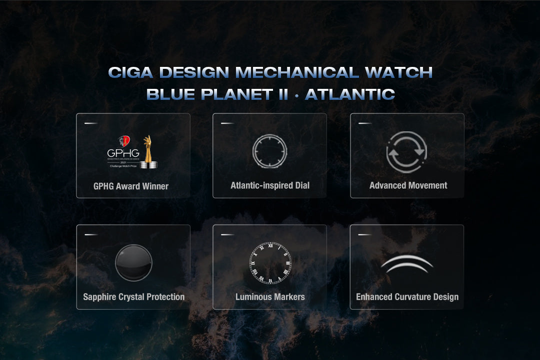Blue Planet II · Atlantic Ocean-Inspired Automatic Watch – CIGA design
