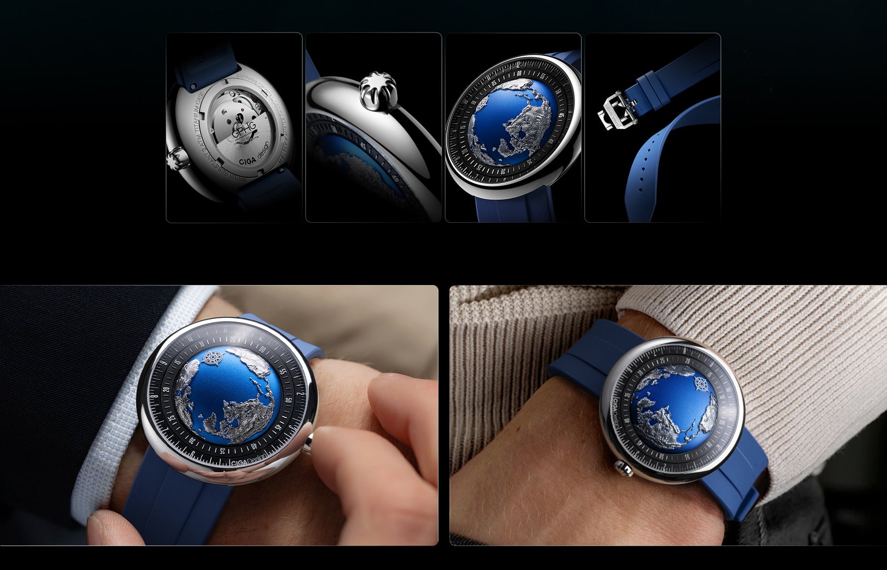CIGA design BLUE PLANET II · ATLANTIC OCEAN-INSPIRED AUTOMATIC WATCH