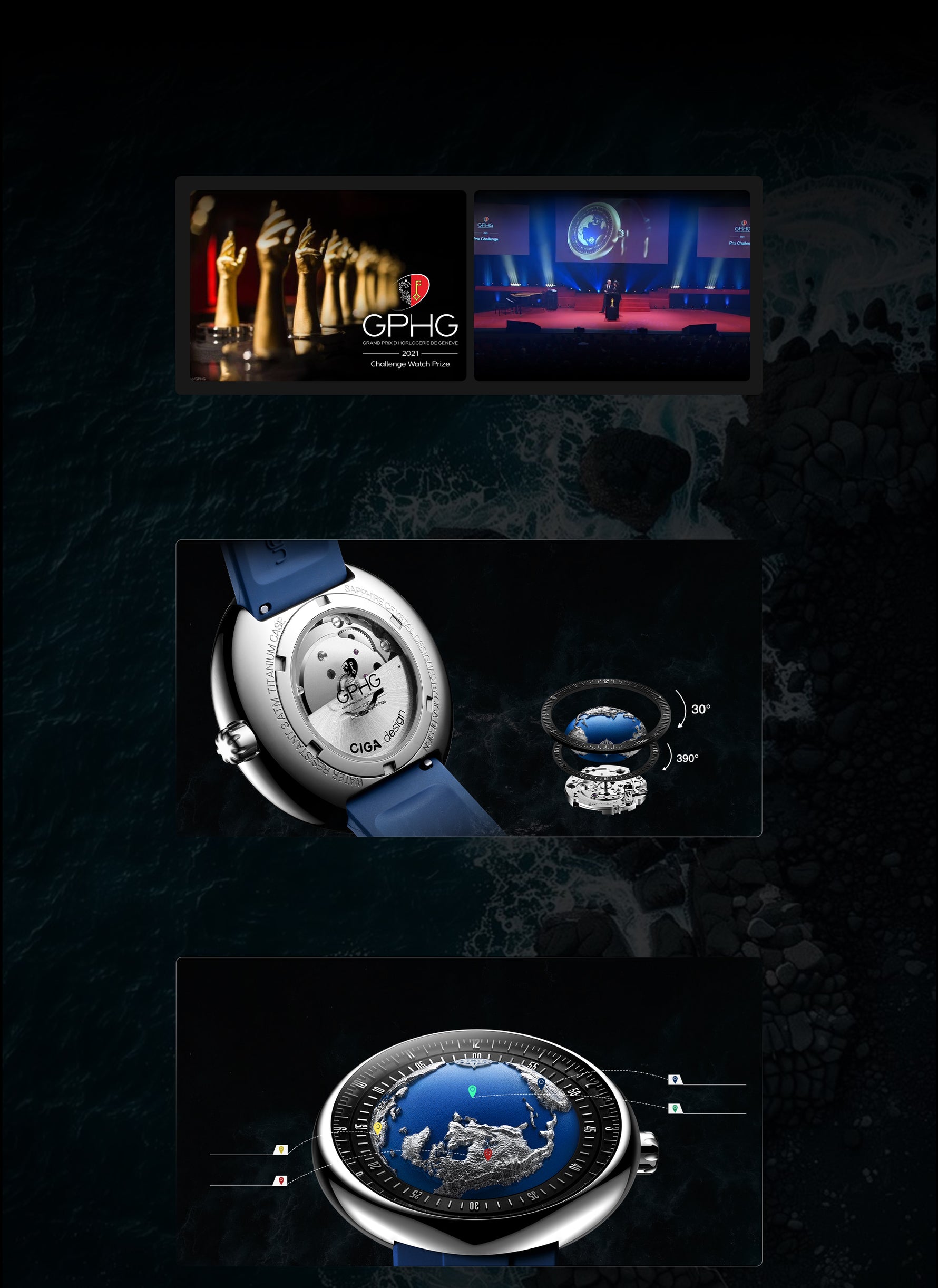 Blue Planet II · Atlantic Ocean-Inspired Automatic Watch – CIGA design
