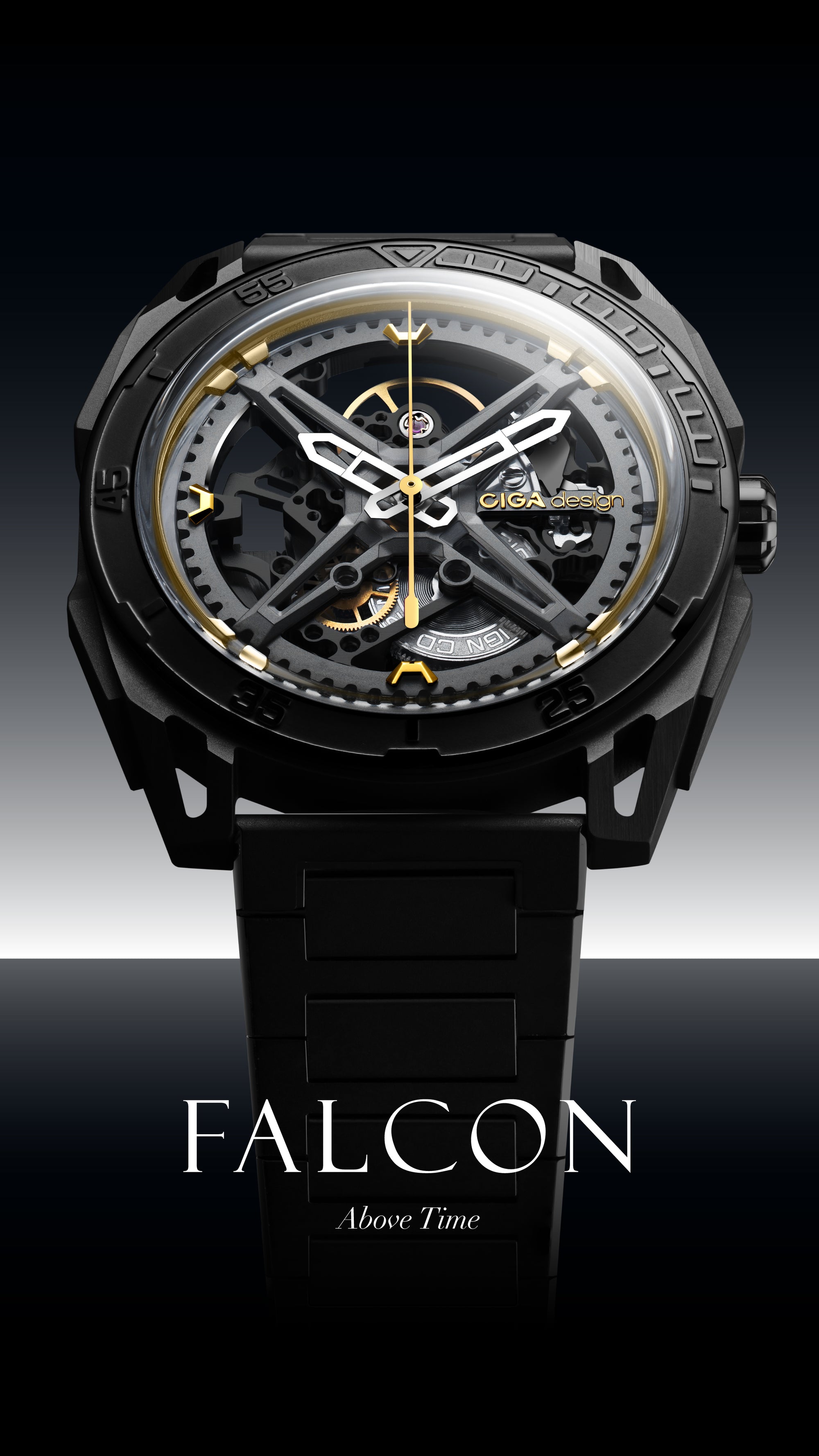 CIGA design ROUND AUTOMATIC SKELETON WATCH · FALCON