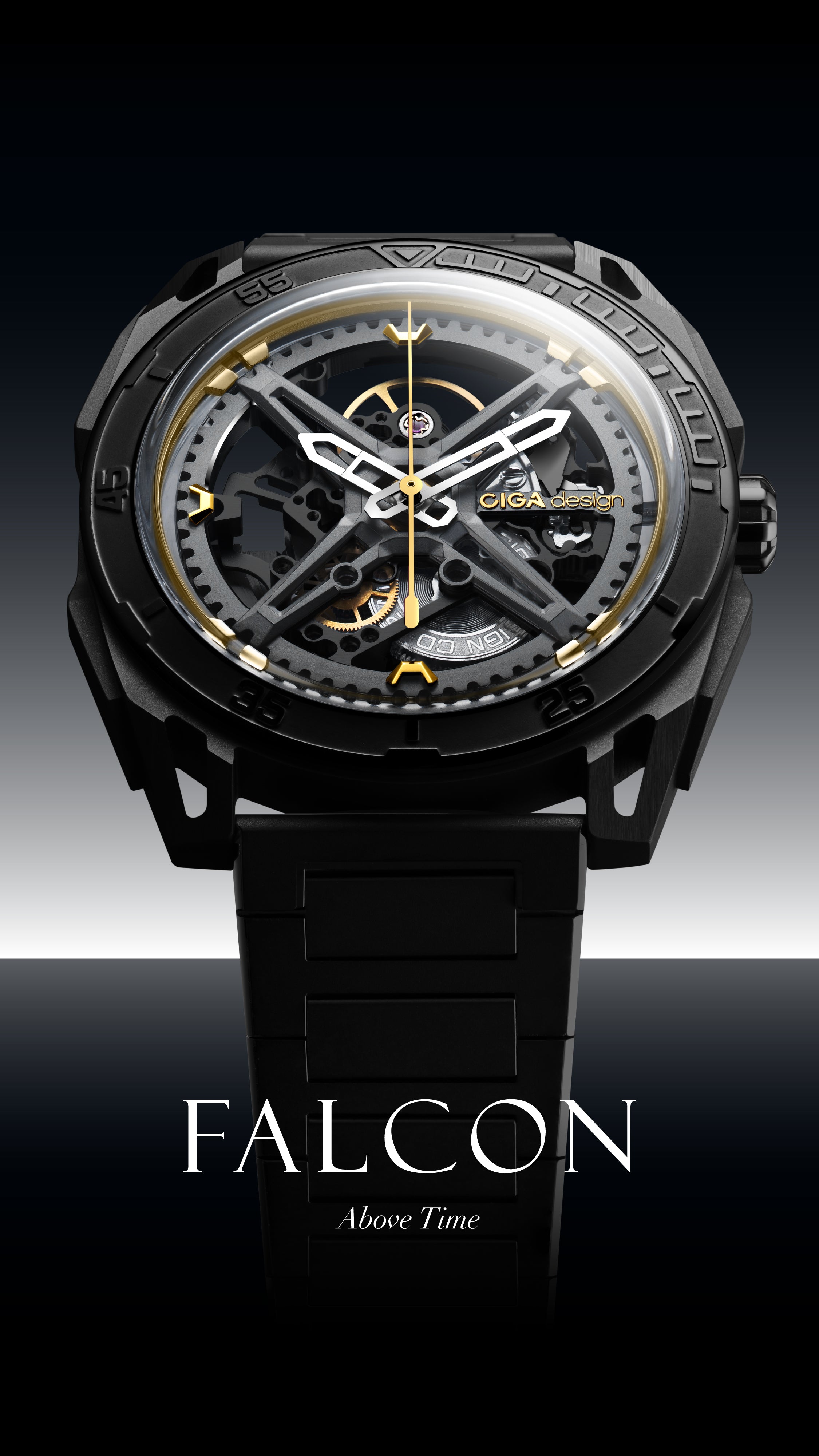 CIGA design ROUND AUTOMATIC SKELETON WATCH · FALCON